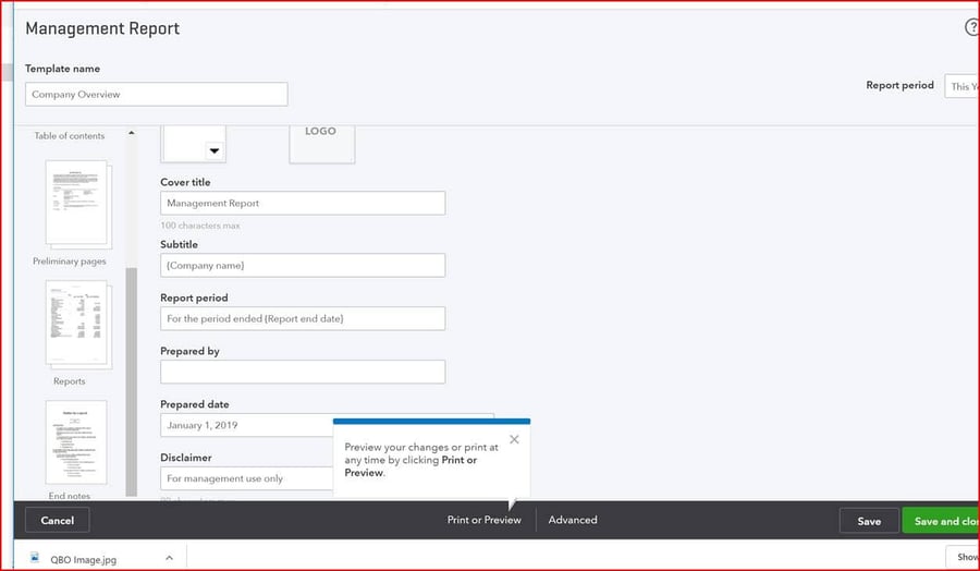 Getting to Know QBO Management Reports